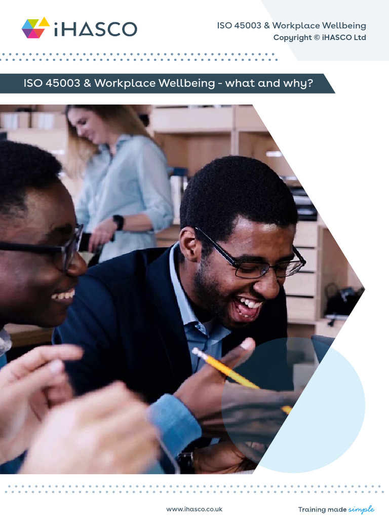 ISO 45003 Workplace Wellbeing - What and Why | PDF | Risk ...