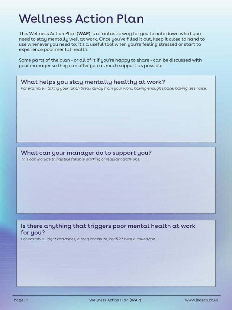 Mind Wellness Action Plan Guide | PDF