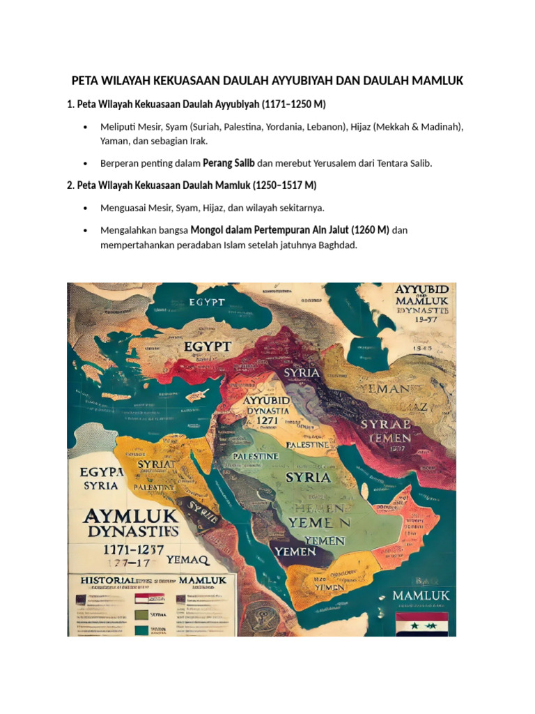 Wilayah Kekuasaan Dinasti Ayyubiyah | PDF