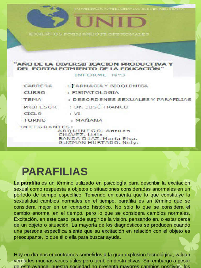 Entendiendo las Parafilias: Causas y Características | PDF | Fantasía ...