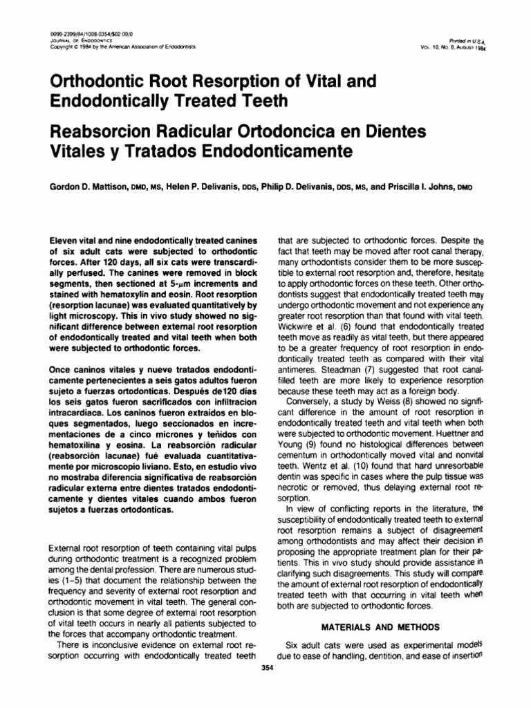 4.orthodontic Root Resorption of Vital and Hernan Becerra | PDF ...