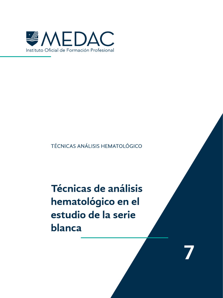 PDF. Técnicas Análisis Hematológico. Tema 7 | PDF | Hematopoyesis | Leucocito