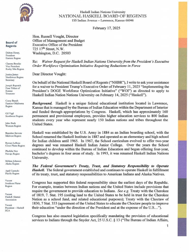 Office of Management and Budget Letter | PDF