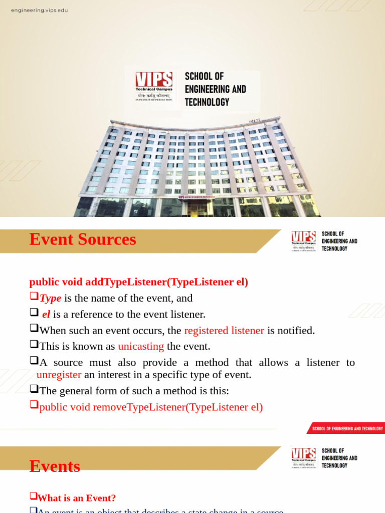 VIPS OOPS Unit 3 Event Handling and Listeners | PDF | Method (Computer Programming) | Class ...