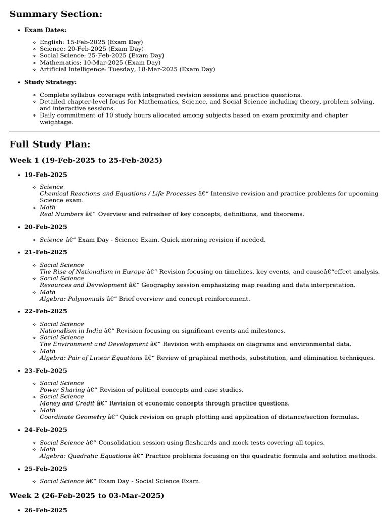 final_study_plan_20250218_081451 (1) | PDF | Mathematics | Trigonometry