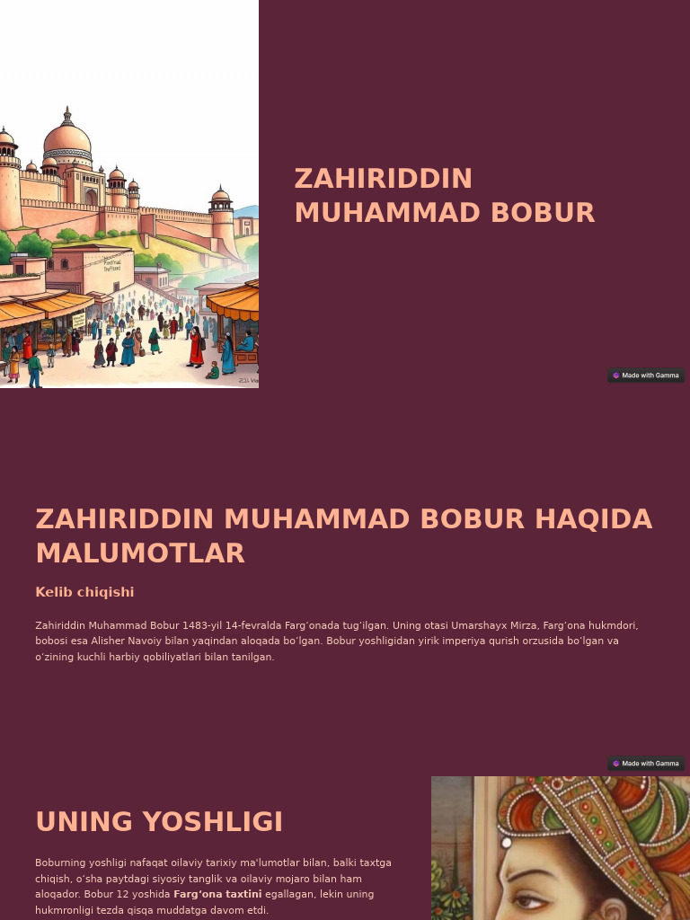 Zahiriddin Muhammad Bobur | PDF