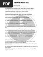 Report Writing-Class 12 | PDF