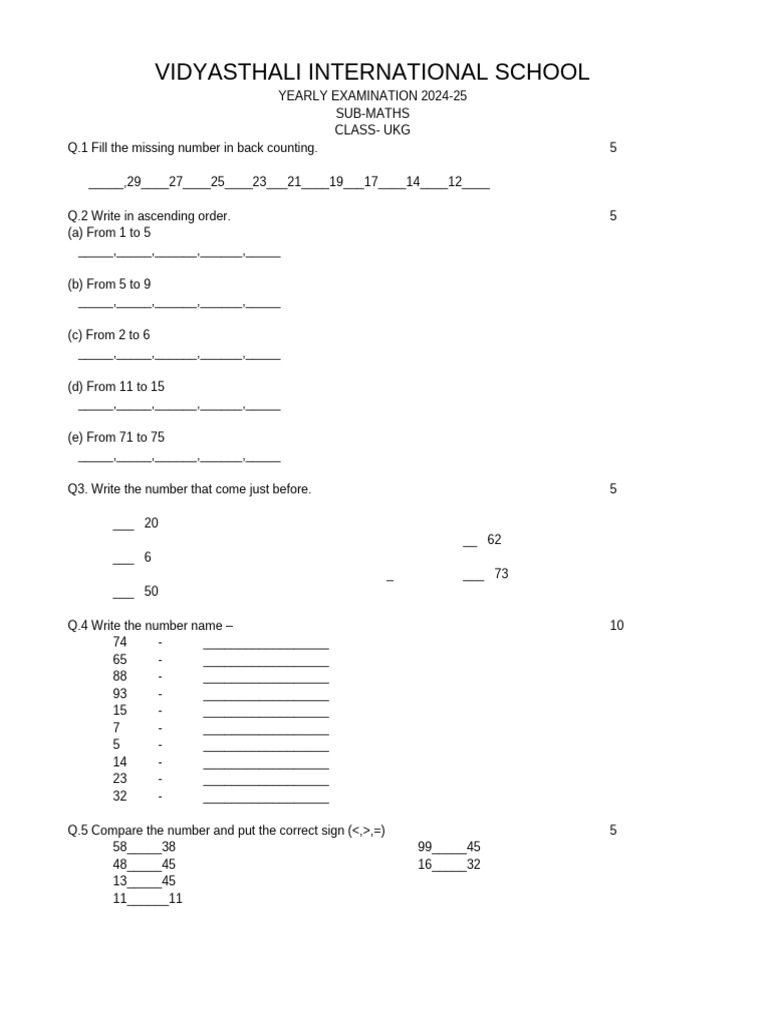 Ukg Maths Paper Yearly Exam | PDF | Euclidean Plane Geometry | Mathematics