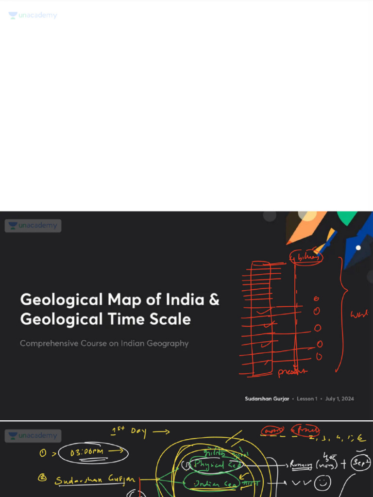 Geological Map of India Geological Time Scale With Anno-1 | PDF