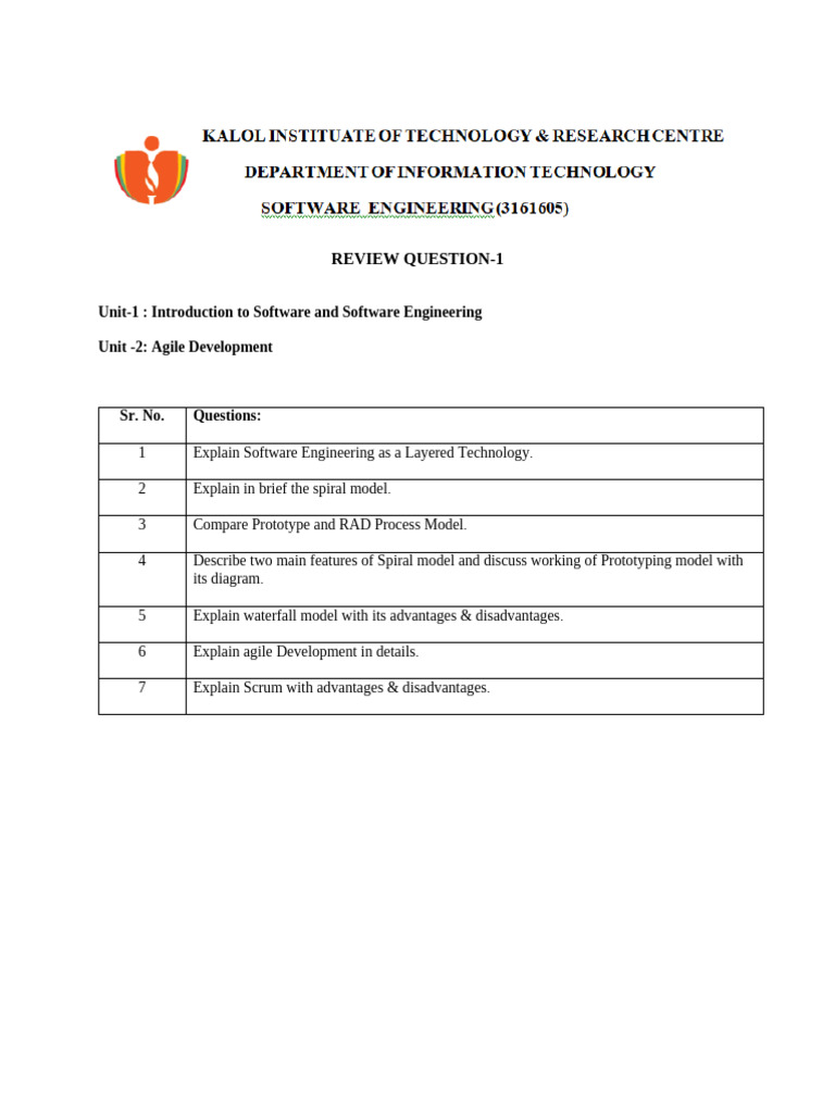 SE Assignment1 | PDF