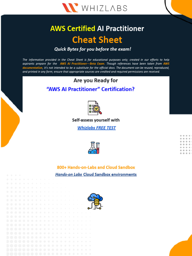 Cheat Sheet AWS AI Practitioner | PDF | Artificial Intelligence | Intelligence (AI) & Semantics