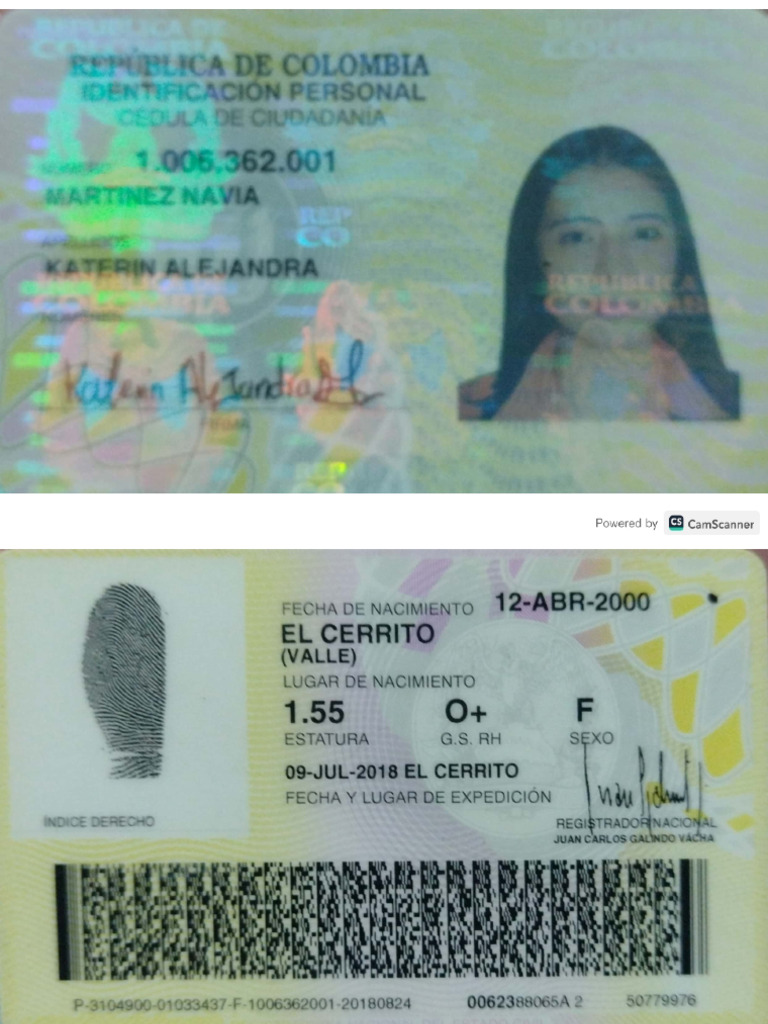 Cedula - Katerin Alejandra M | PDF