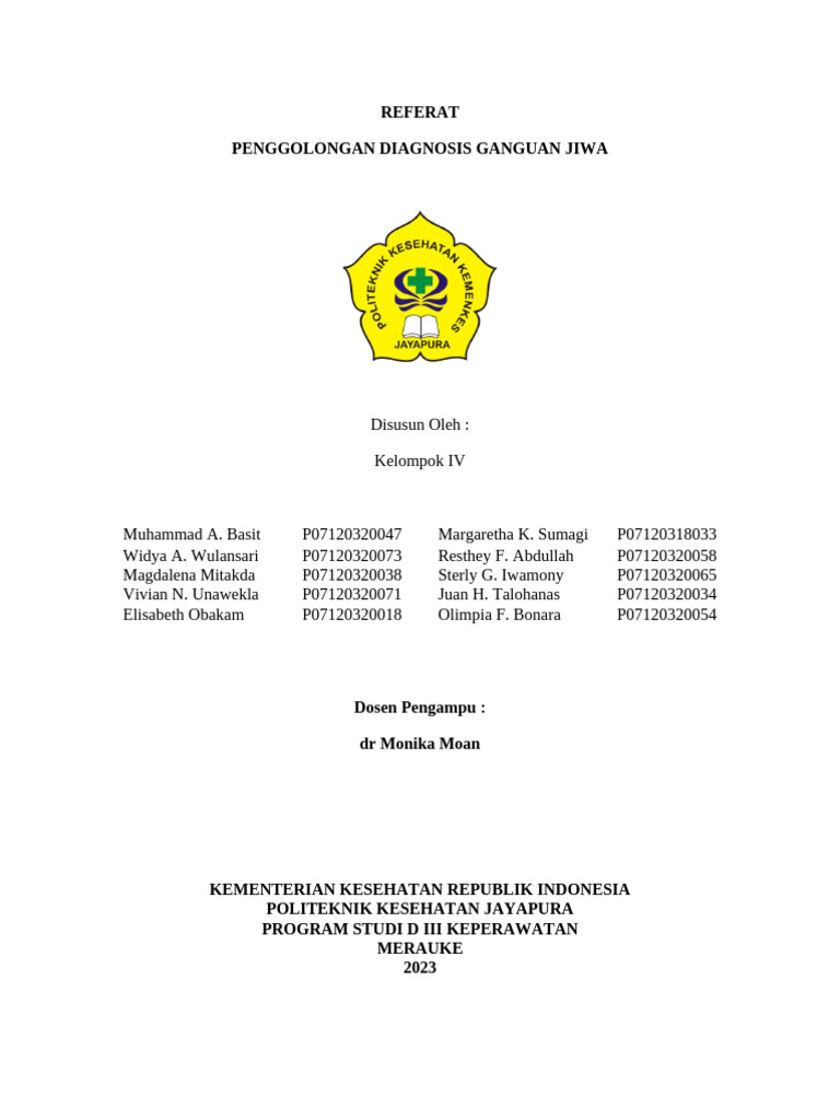 Refrat PPDGJ kel. 4 | PDF