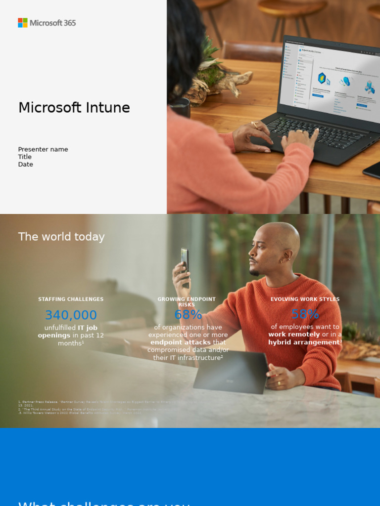 Microsoft Intune L100 Customer Presentation | PDF | Cloud Computing ...