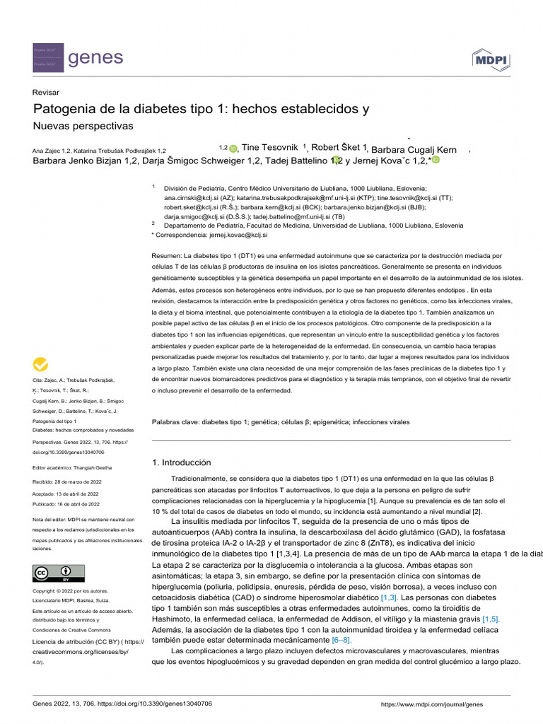 Pathogenesis of Type 1 Diabetes | PDF | Sistema inmune | Citocina