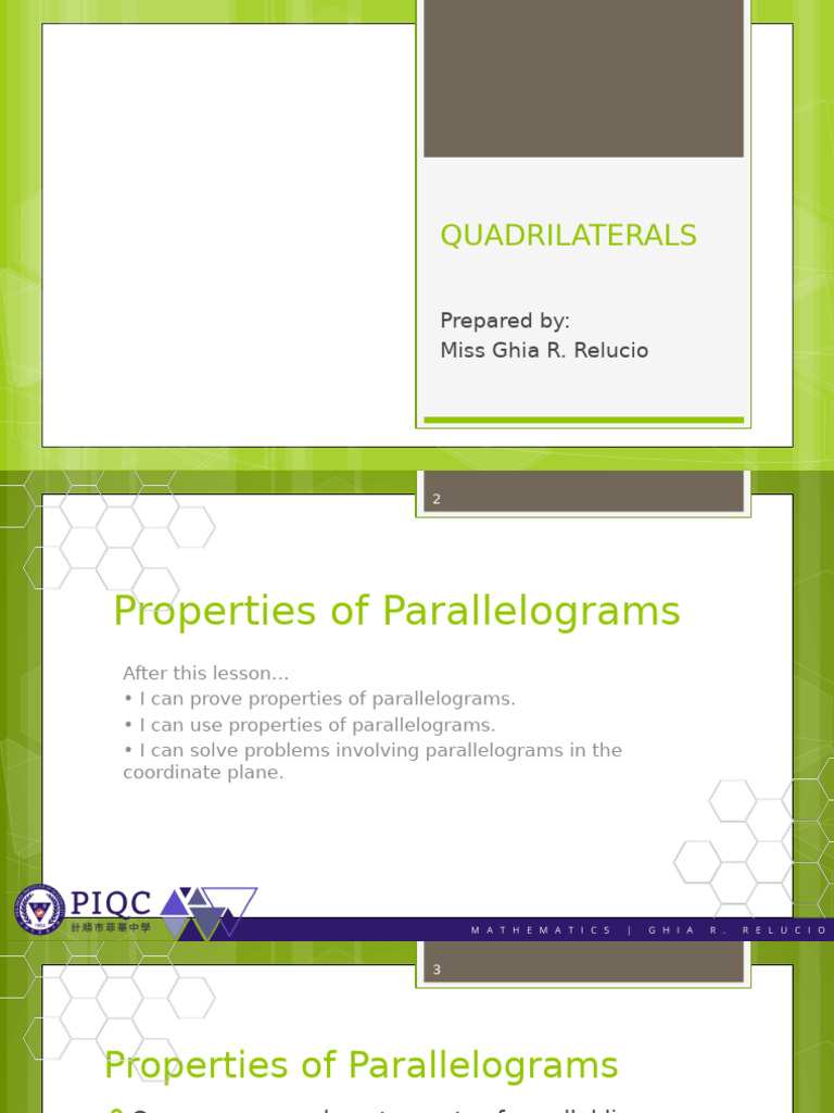 2425 Quadrilaterals | PDF | Rectangle | Perpendicular