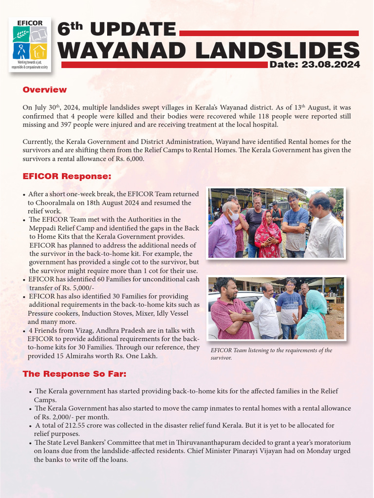 Wayanad Landslides Update 6 General | PDF | Economies