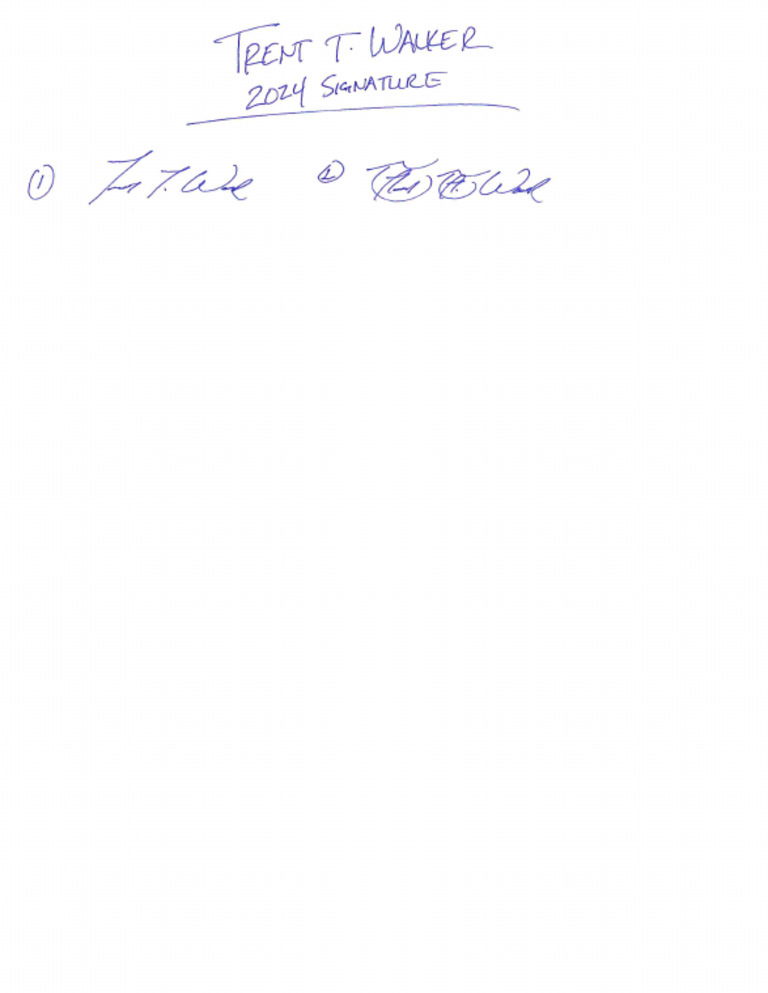 Trent Walker - Signature 2024 | PDF