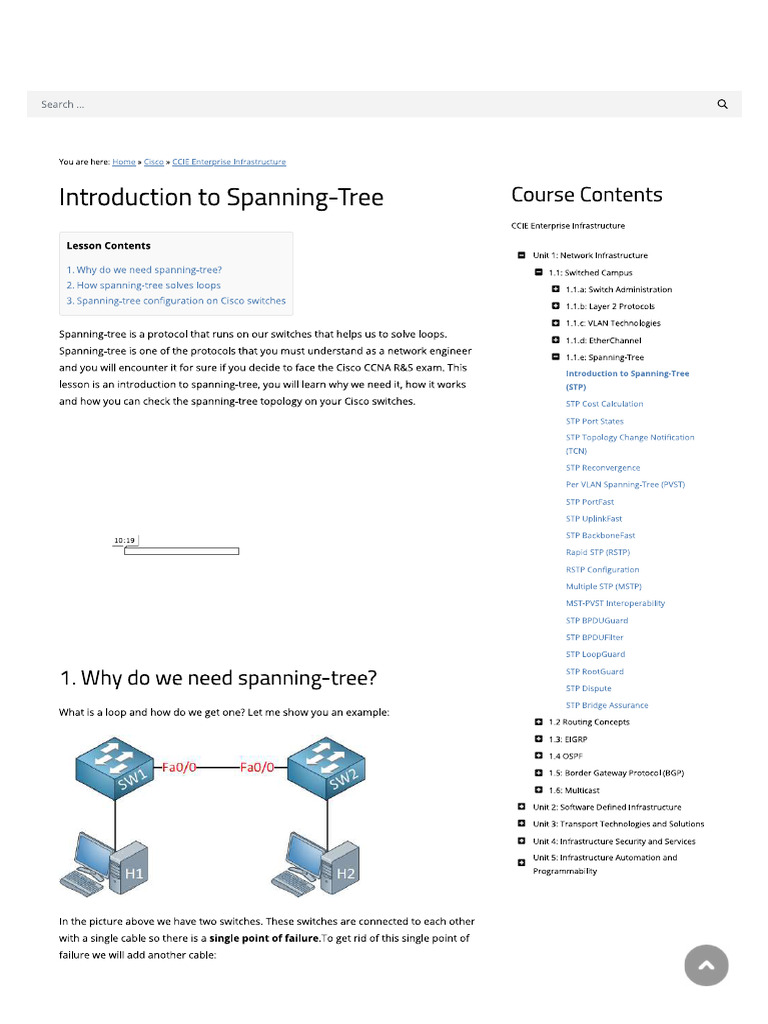 Introduction to Spanning-Tree | PDF