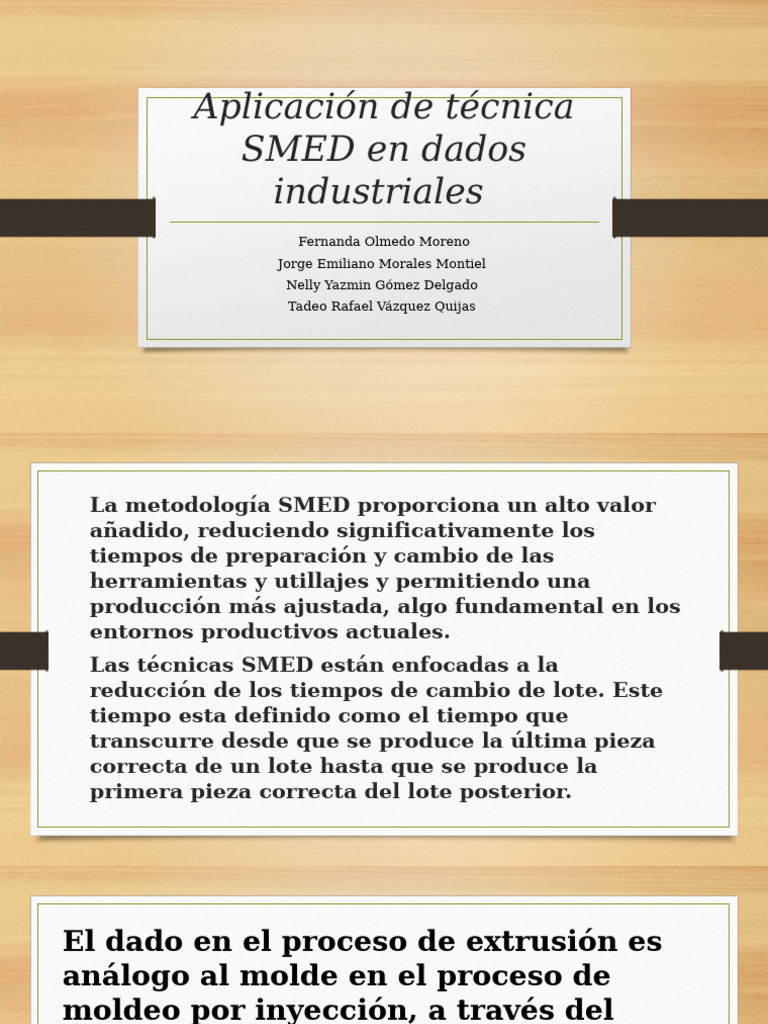 SMED: Optimización en Extrusión | PDF | Producción y fabricación ...