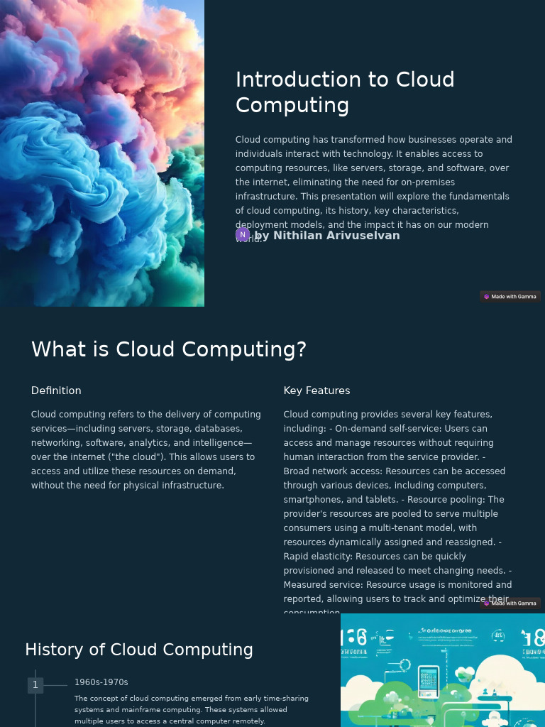 Introduction To Cloud Computing | PDF | Cloud Computing | Software As A ...
