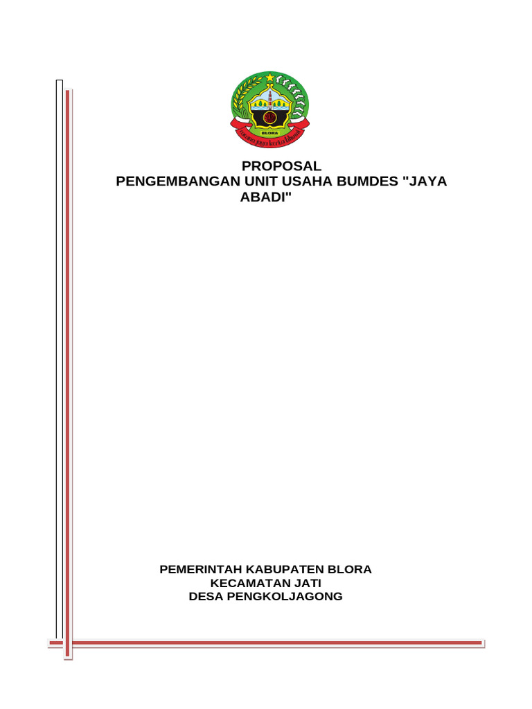 PROPOSAL BUMDES baru | PDF
