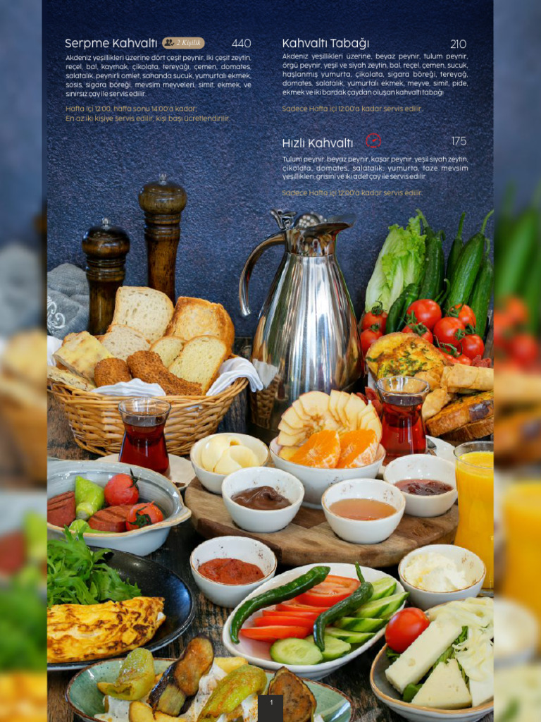 Varol Gurme Menu TR | PDF