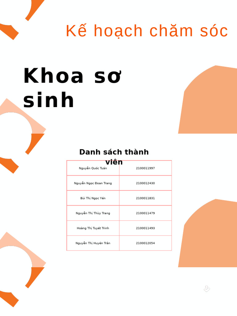 KHCS Khoa Sơ Sinh | PDF
