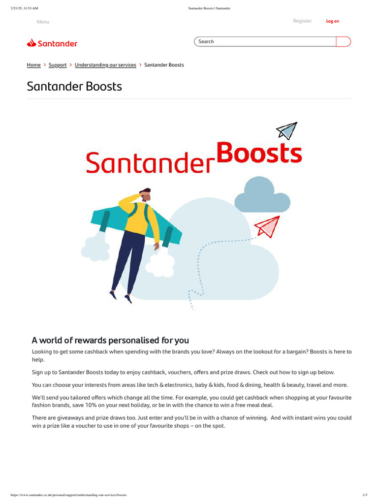 Santander Boosts: Cashback Offers & Rewards | PDF | Mobile App | Mobile ...
