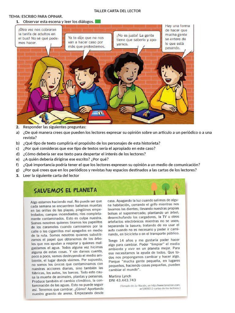 Cómo Escribir una Carta al Lector | PDF | Medios de comunicación)