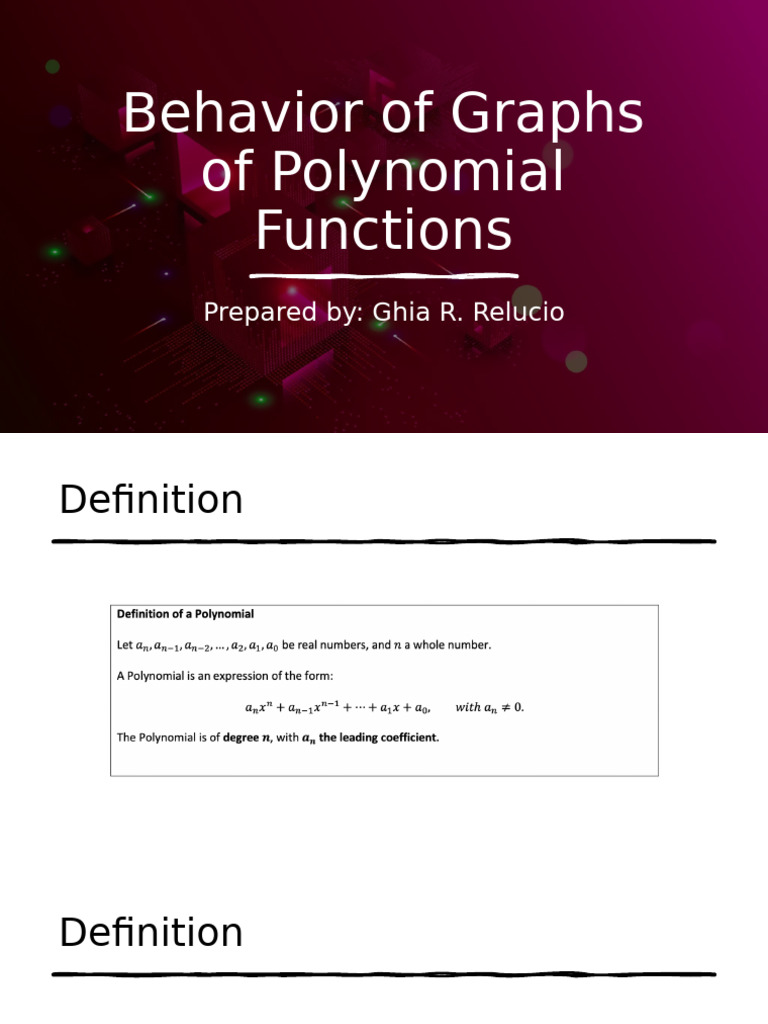 Understanding Polynomial Graph Behavior | PDF