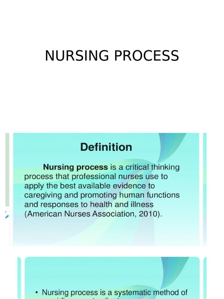 NURSING PROCESS | PDF