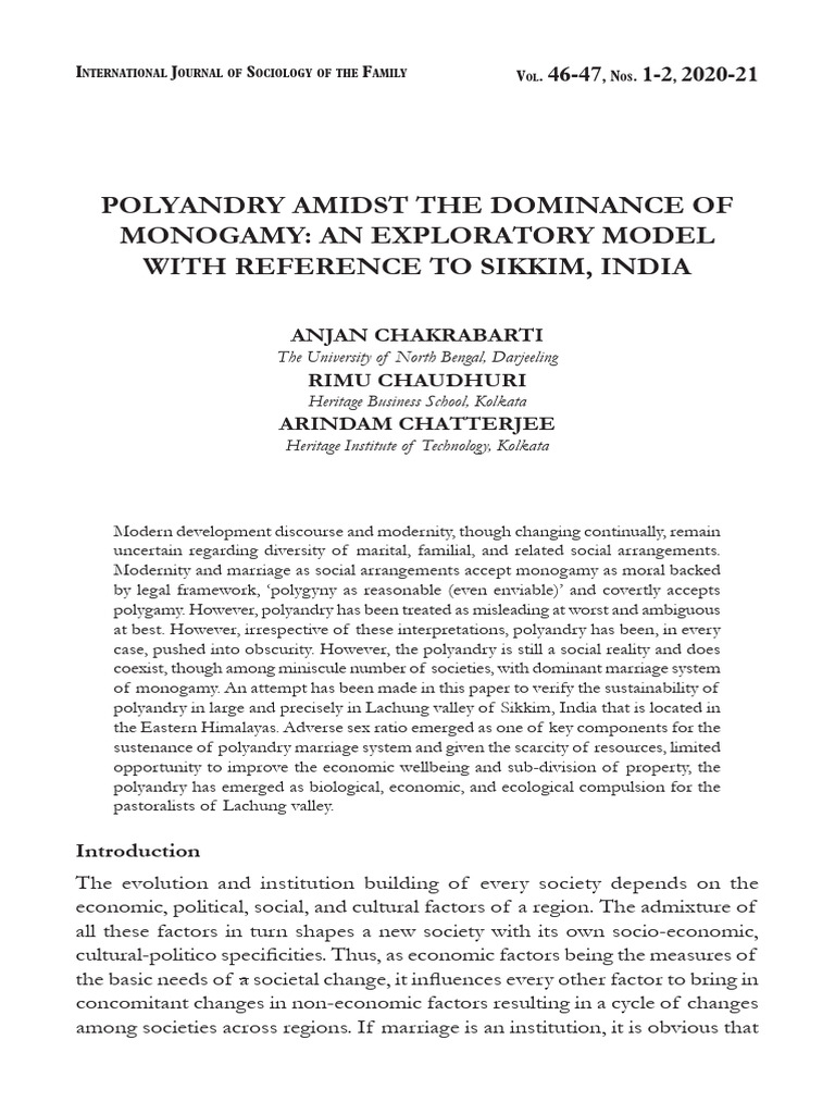 Polyandry Amidst The Dominance of Monoga | PDF | Tibet
