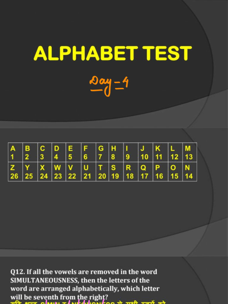 Alphabet Test Part-04 - 8858503242 | PDF