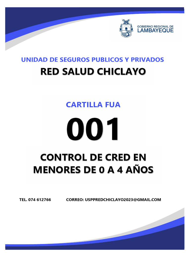 CARTILLA 001 - CRED 1 A 4 AÑOS | PDF | Ciencias de la Salud | Medicina