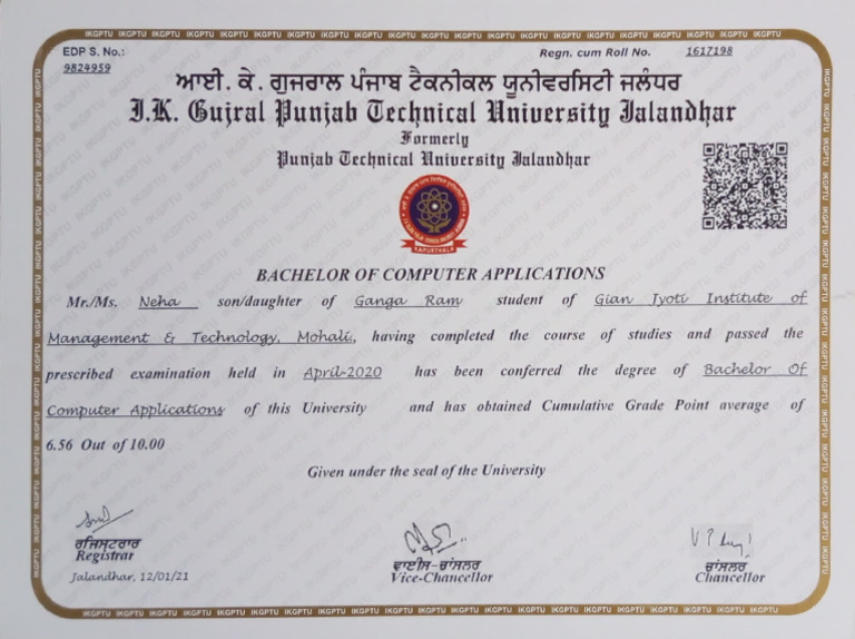 Graduation Marksheet | PDF