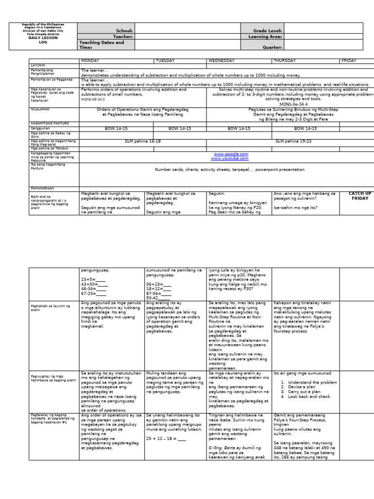 2nd Quarter-Mathematics-Week-4 | PDF