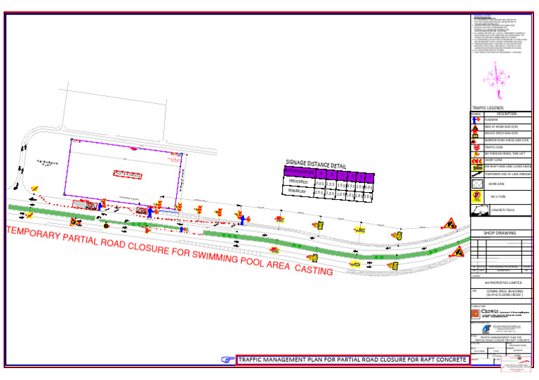 2a. Traffic Plan - Main Road Closure For Swimming Pool Areas Concrete ...