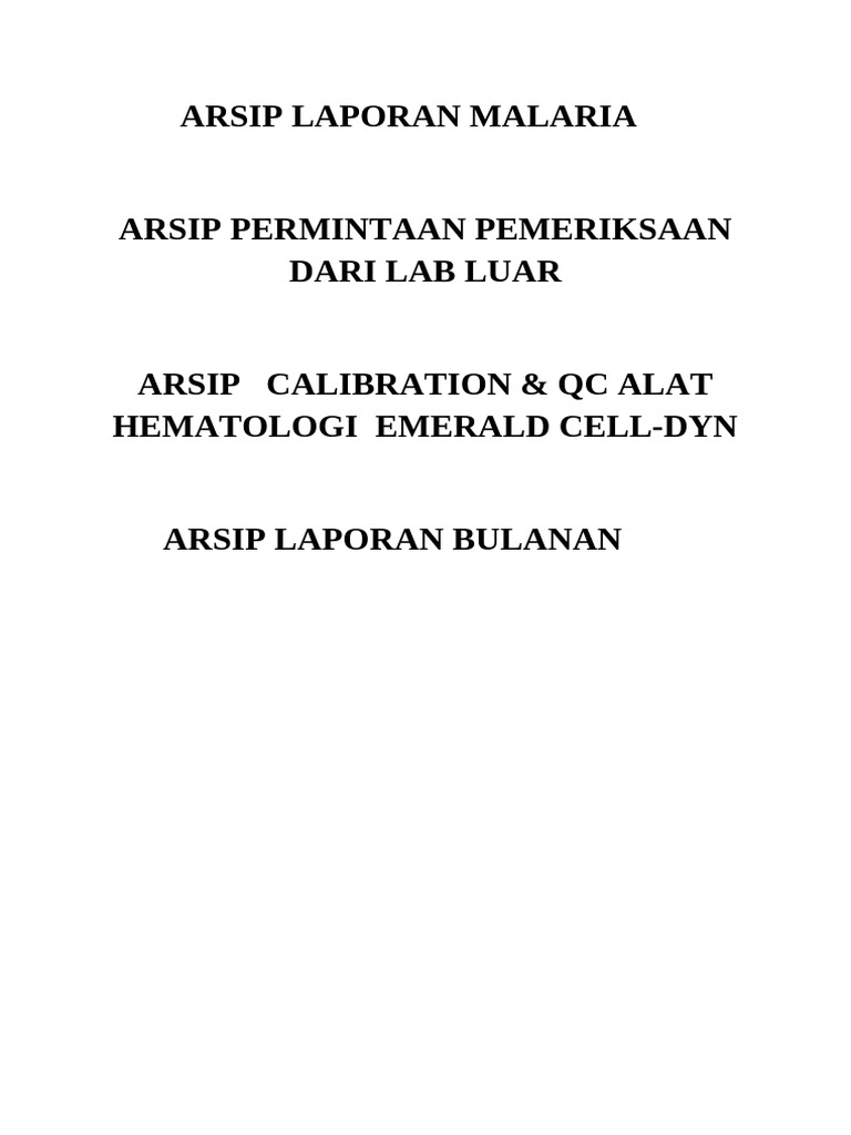 Arsip Laporan Labor | PDF