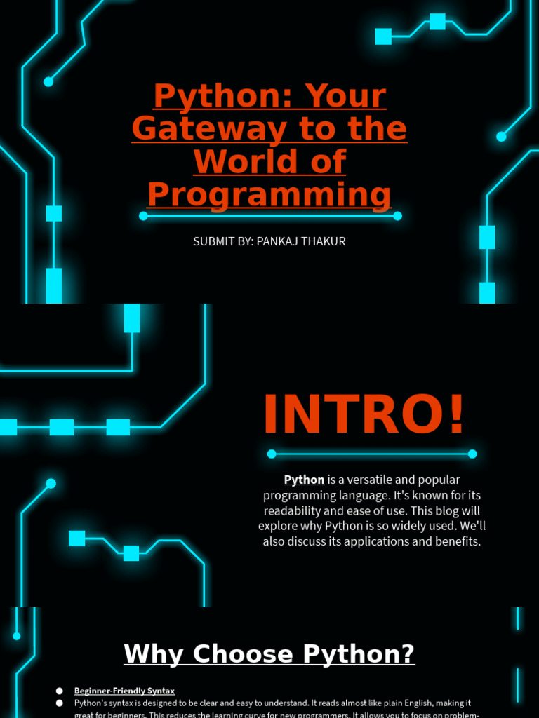 Python Your Gateway To The World Of Programming Pdf Python Programming Language