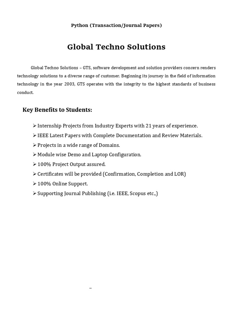 Python Projects and Internships in Chennai | PDF | Machine Learning ...