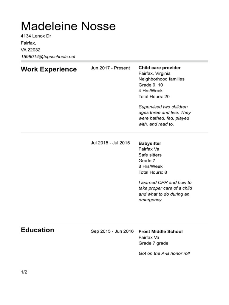 Job Resume 2019 | PDF
