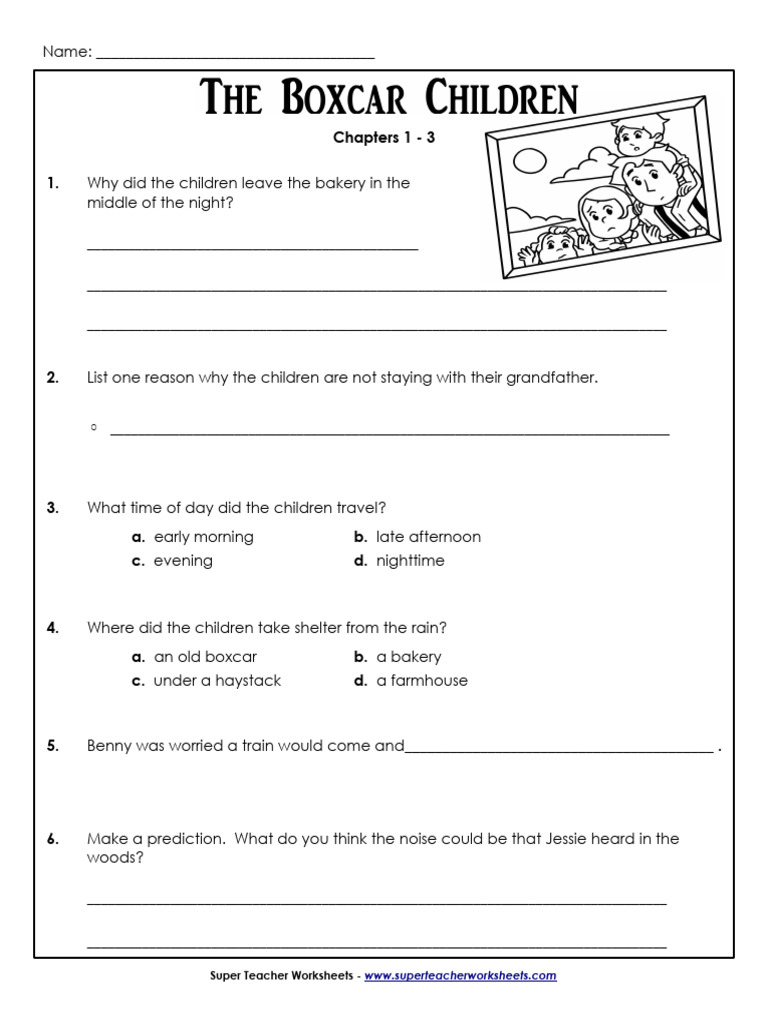 The-Boxcar-Children-1-3 Questions | PDF