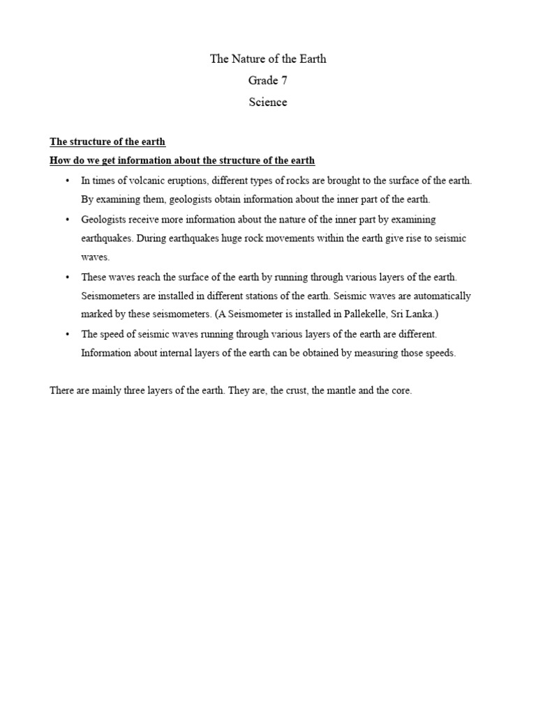 Earth's Structure & Plate Tectonics | PDF | Plate Tectonics | Earthquakes