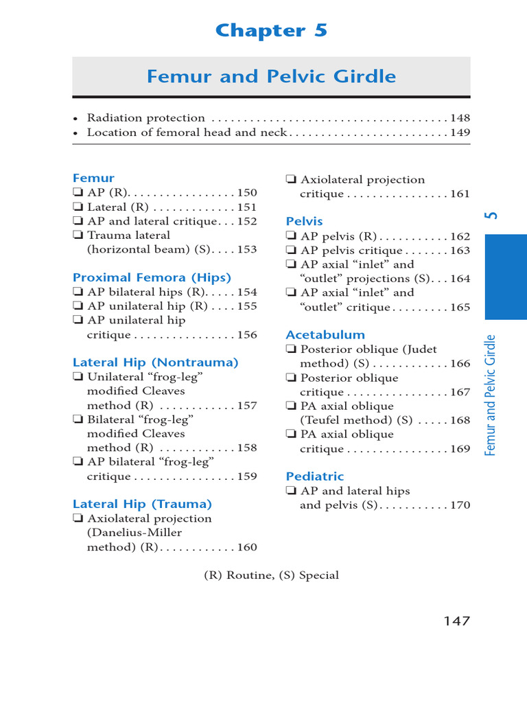Bontrager's Handbook of Radiographic Positioning A... - (Chapter 5 ...