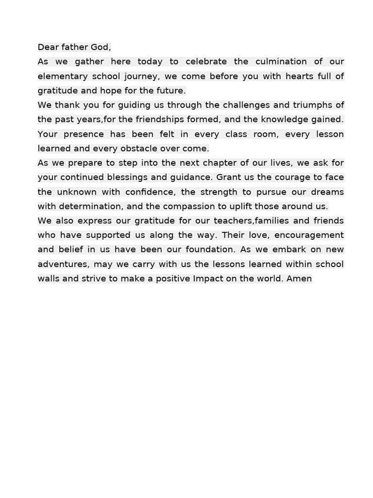 Dear Father God | PDF