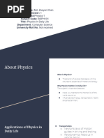 Physics in Daily Life | PDF | Physics | Acceleration