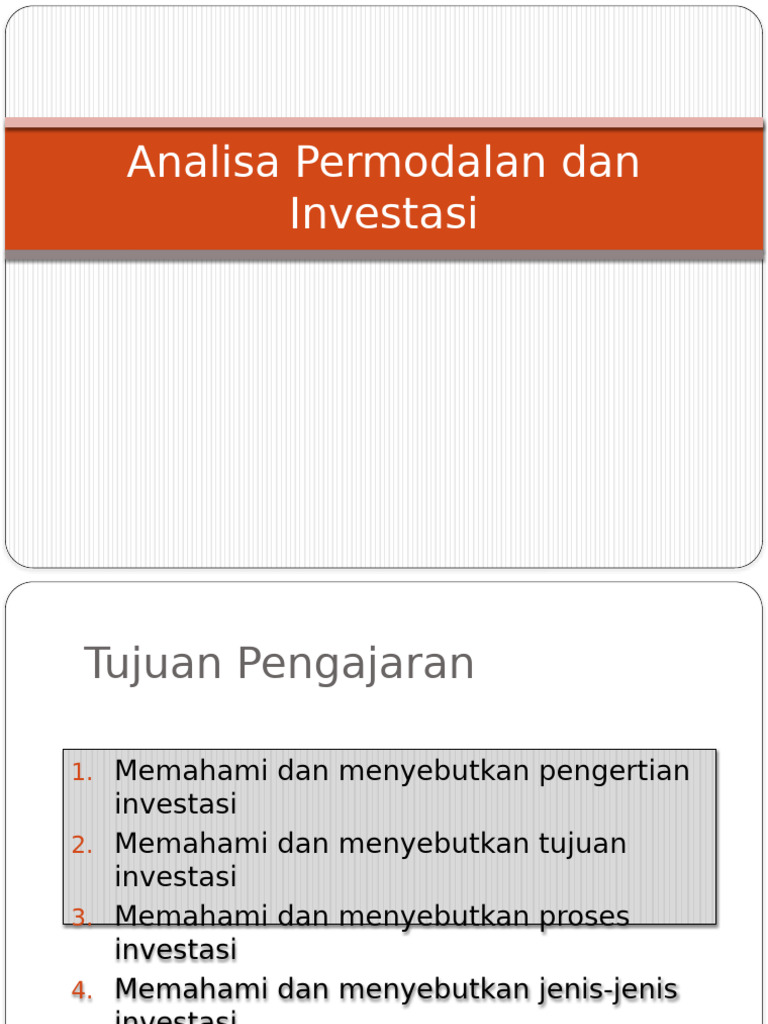 Panduan Lengkap Investasi dan Analisis | PDF