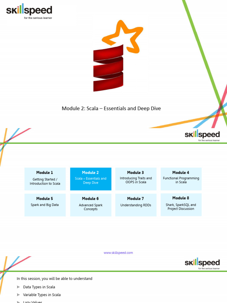 Spark and Scala - Module 2 | PDF | Scala (Programming Language) | Control Flow