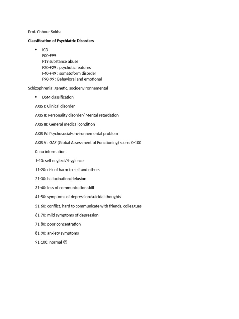 classification of psy | PDF